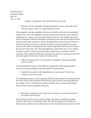 Chapter 15 Assignment The Autonomic Nervous System Pdf Cristian