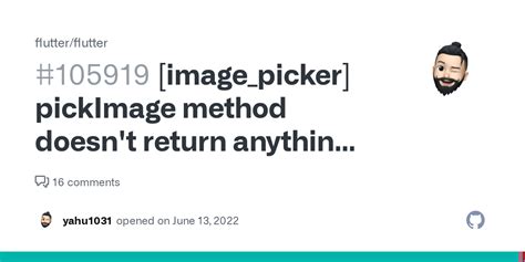 Imagepicker Pickimage Method Doesnt Return Anything And Not