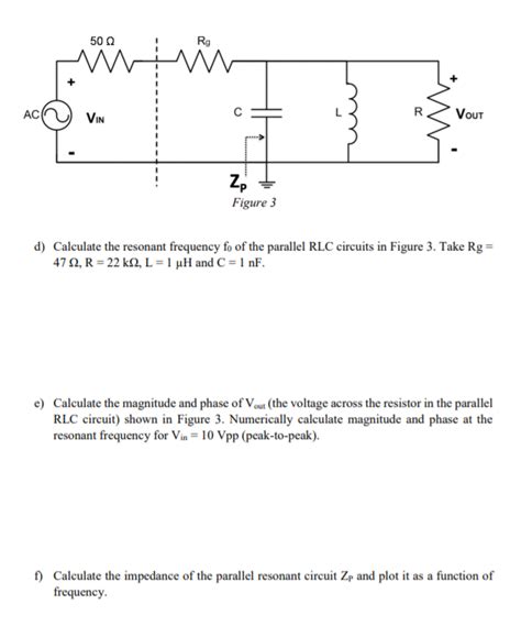 Solved Ω Rg OUT Figure d Calculate the resonant Chegg com