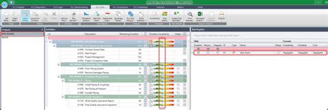 Multiple Schedule Risk Exposure Comparison In Deltek Acumen Ten Six Consulting