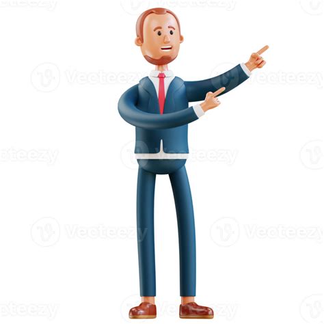 Business Man Pointing Pose 23850967 Png