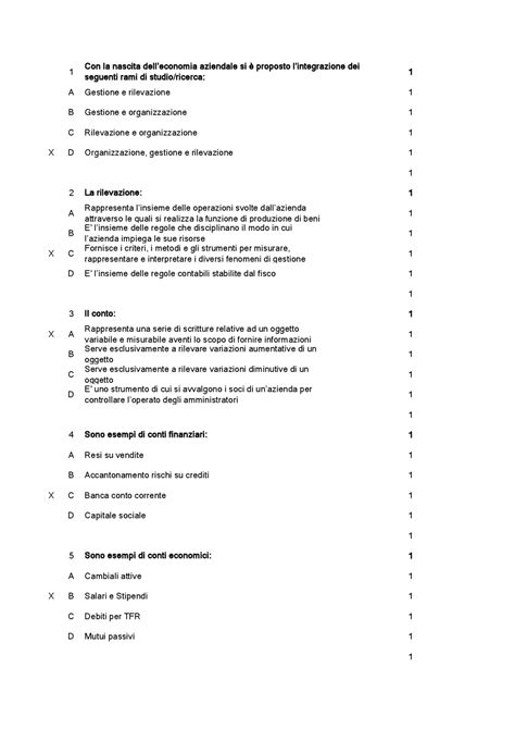 Metodologie E Determinazioni Quantitative Dazienda Test