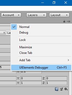 UIElements Debugger Shortcut Unity Engine Unity Discussions