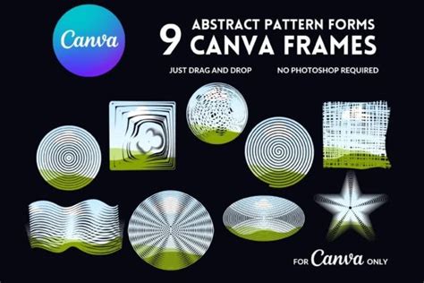 Editable Canva Frames Abstract Pattern Graphic By ElementDesignAndArt Creative Fabrica