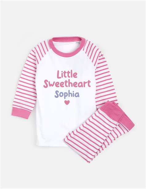 Personalised Sweetheart Pyjamas 0 4 Yrs Dollymix Mands