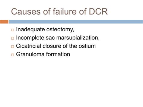 Endoscopic Dcr Dacryocystorhinostomy Ppt