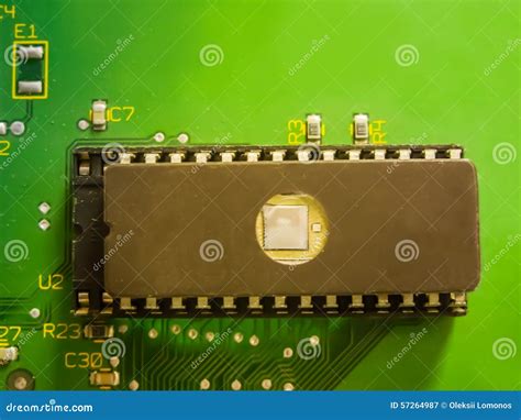 Electronic Circuit Board With Radio Components Stock Image Image Of