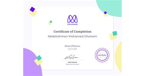 Microverse React And Redux Module • Abdelrahman Mohamed Ghonem