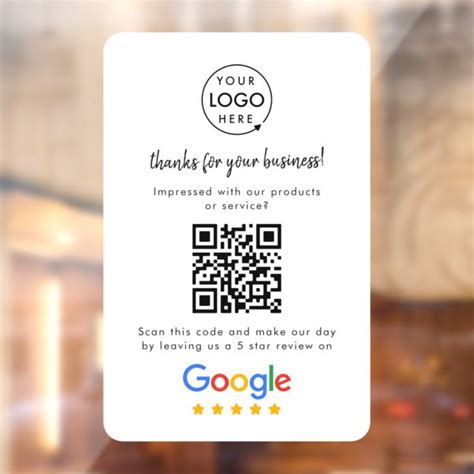 Qr Code Window Decals Window Clings Zazzle Business Reviews Coding Qr Code