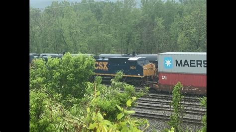 Csx Yn3c Dash 9 Trails On Lite M332 12 Cumberland Youtube