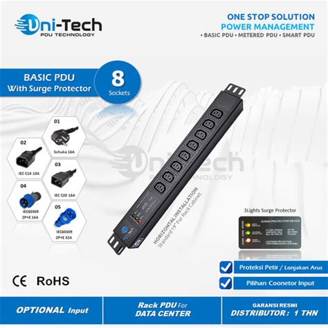 Jual Rpdu 8 Socket C13 With Spd Input Kota Bekasi Unitech Pdu