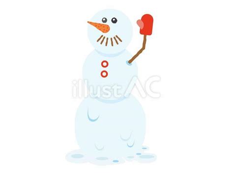 溶けかけの雪だるま 3段イラスト No 25916976｜無料イラスト・フリー素材なら「イラストac」