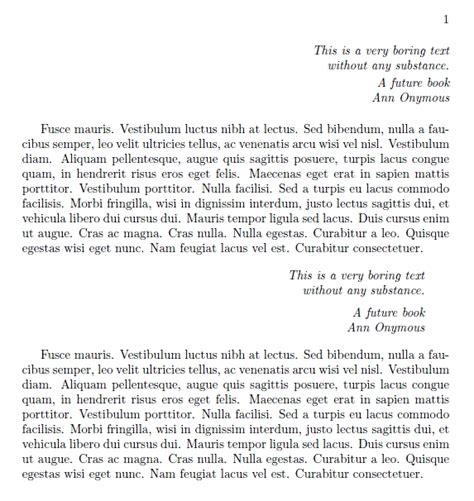 horizontal alignment right aligning a quote with extra indentation