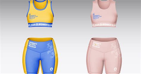 Womens Sport Kit Mockup Product Mockups Ft Woman And Mockup Envato