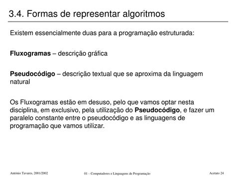 Ppt Computadores E Linguagens De Programa O Powerpoint Presentation