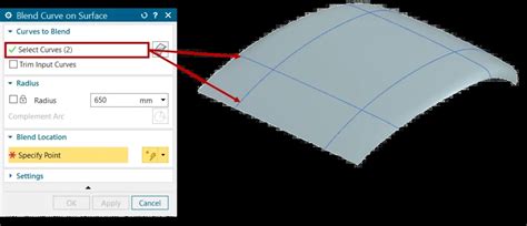 how to create blend curve on surface using siemens nx