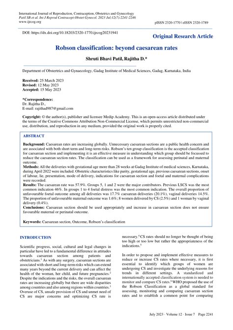 Pdf Robson Classification Beyond Caesarean Rates