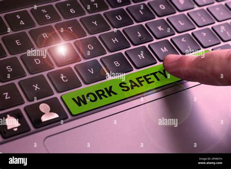 Writing Displaying Text Work Safety Internet Concept Policies And