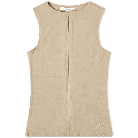 Joah Brown Invisible Zip Tank Top Taupe End Us