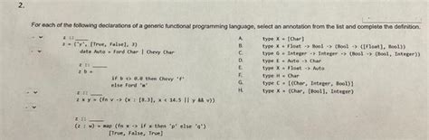 Solved For Each Of The Following Declarations Of A Generic Chegg