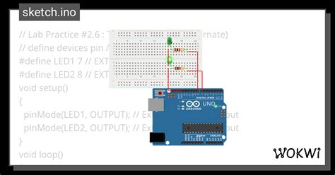 Blink Alternate Wokwi Esp32 Stm32 Arduino Simulator