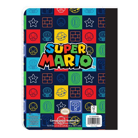 Super Mario Bros Bundle 3 Ring Binder 1 Inch Round O Rings