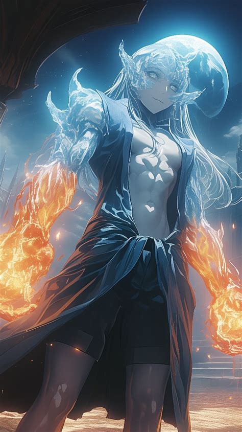 Male Elemental Sorcerer Under Full Moon Sorcerer Aesthetic