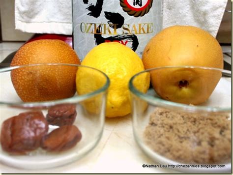 Evolution Of Dessert Sake Poached Asian Pears With Ume And Li Hing Sauce House Of Annie
