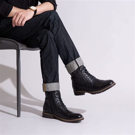 Vostey Mens Boots Black Boots For Men Casual Boots