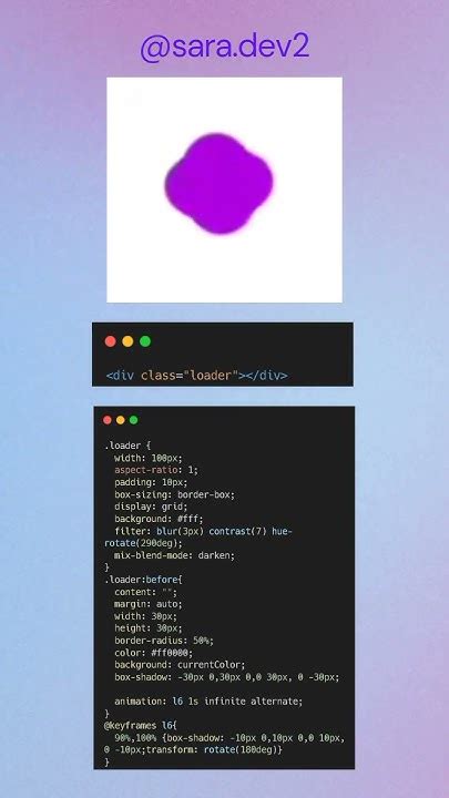 The Blob Css Loader Shortvideo Shorts Tech Coding Programming