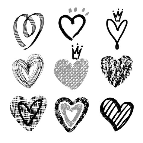 Free Vector Hand Drawn Heart Drawing Illustration