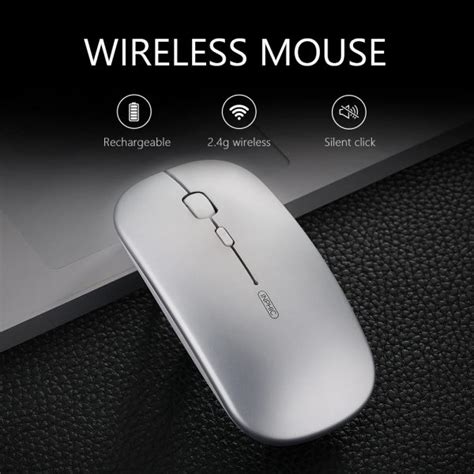 Wireless Mouse Rechargeale Noiseless Inphic Ultra Slim USB 2 4G PC
