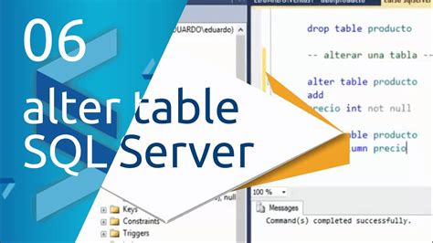 Sql Server 06 Alterar O Modificar Una Tabla Alter Table Youtube