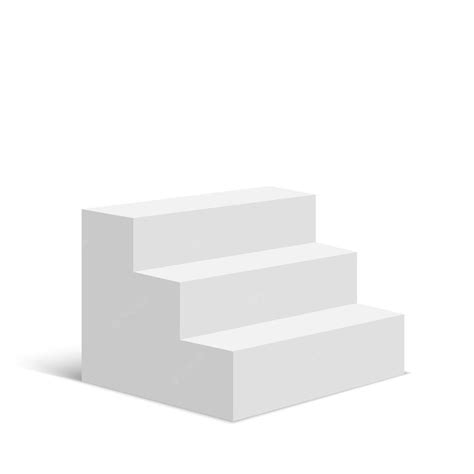 흰색 계단 단계 벡터 일러스트 레이 션