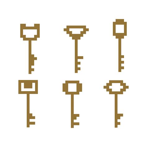 Pixel Key Set Vector 32324142 Vector Art At Vecteezy