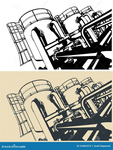 Chemical Production Linear Icons Set Synthesis Polymerization