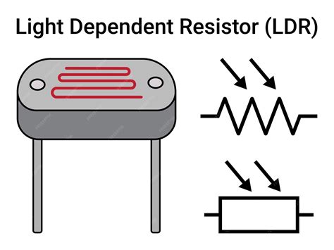 Premium Vector Light Dependent Resistor Ldr Electronic Component Physics Vector Illustration