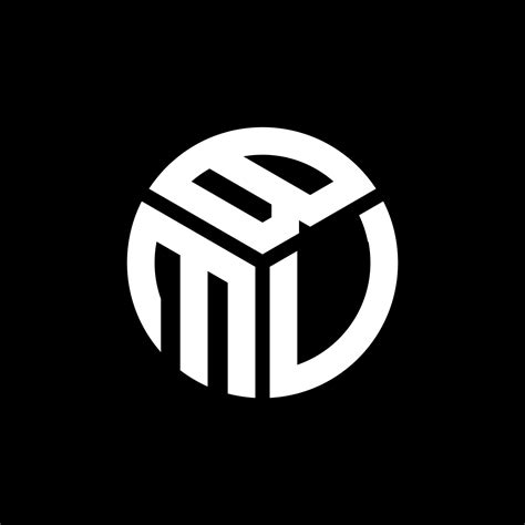 Bmu Letter Logo Design On Black Background Bmu Creative Initials