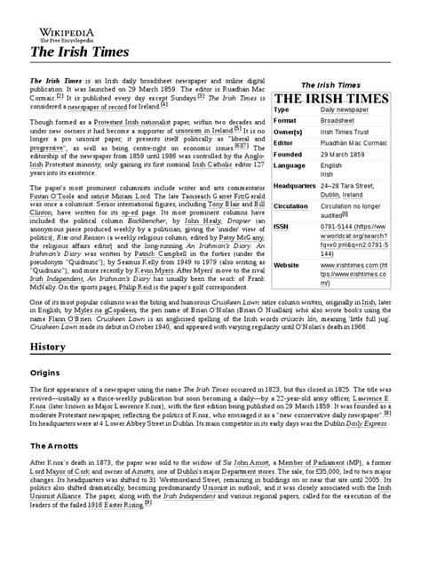 The Irish Times Pdf