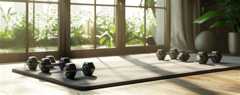 Premium Photo Exercise Corner In A Modern House Exercise Equipment