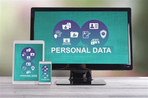 Personal Data Concept On Different Devices Stock Image Image Of