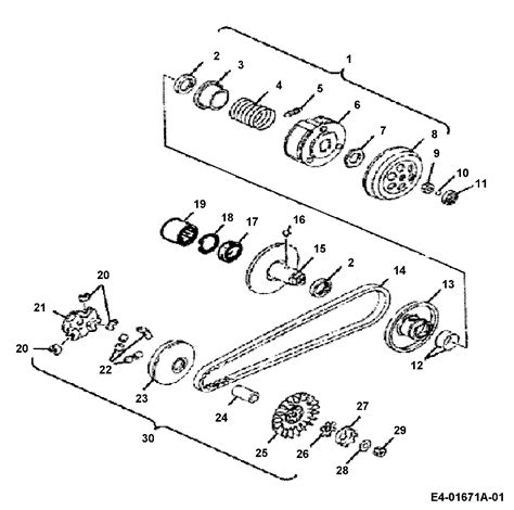 Cub Cadet Quads Sp 50 36aa112 603 2006 Keilriemen Kupplung Mtd Quads Ersatzteile