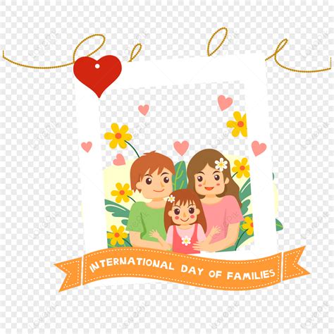 국제 가족의 날 사랑 일러스트 사진 프레임 사람들 어머니 Png 일러스트 무료 다운로드 Lovepik