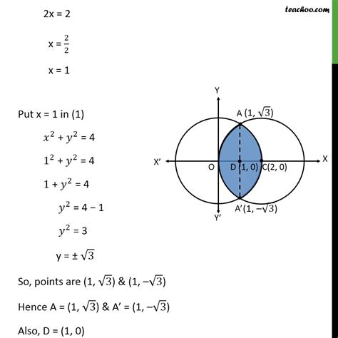 Example 10 Find Area Enclosed Between Two Circles X2y24