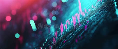 The Design Features A Creative Forex Chart With A Blue Bokeh Grid Symbolizing Trade Money
