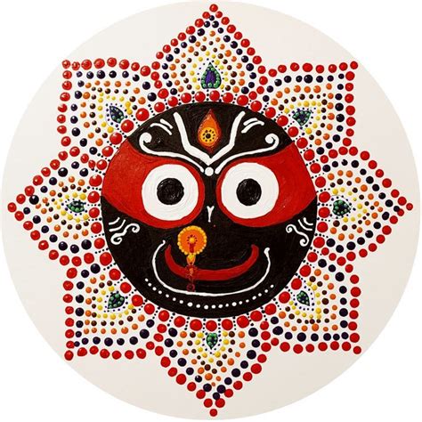 Beautiful Lord Jagannath Dot Mandala Painting For Beginners How To