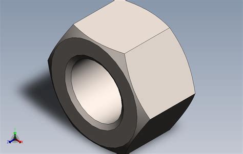 六角螺母（1型）ab级gbt6170 Solidworks 2012 模型图纸免费下载 懒石网