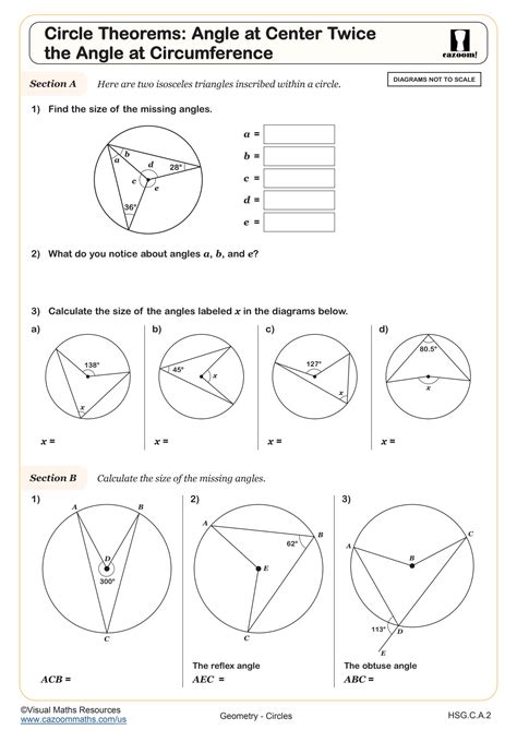 Circle Theorems Angle At Center Twice The Angle At Circumference