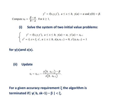 3 NONLINEAR SHOOTING METHOD Consider The Boundary Chegg