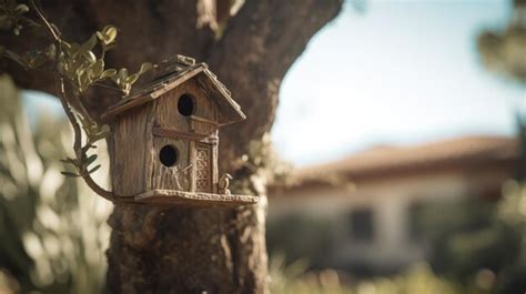 Premium AI Image Illustration Of A Tree House On A Tree In The Middle Of A Forest